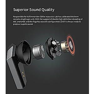 HECATE by Edifier GX07 Wireless Gaming Earbuds, Active Noise Cancelling Bluetooth Earbuds with 6 Microphones, LHDC/AAC, Ultra Low Latency, Dual Modes, App Control, RGB Light, 32.5h Playtime - Grey