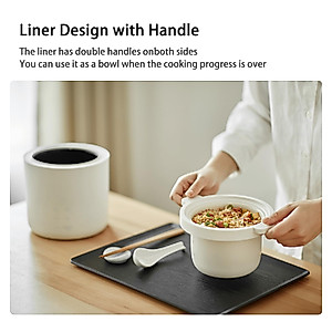 Olayks Mini Rice Cooker 2 Cup Uncooked, Small Electric Cooker, with 4 Cooking Functions, 24 Hour Preset and Heat Preservation, Anti Scald Carry Handle