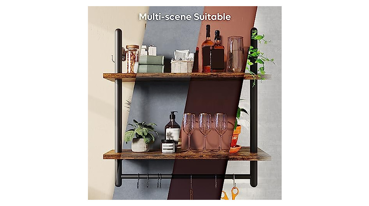 Bestier 2-Tier Floating Shelves for Stylish Organization