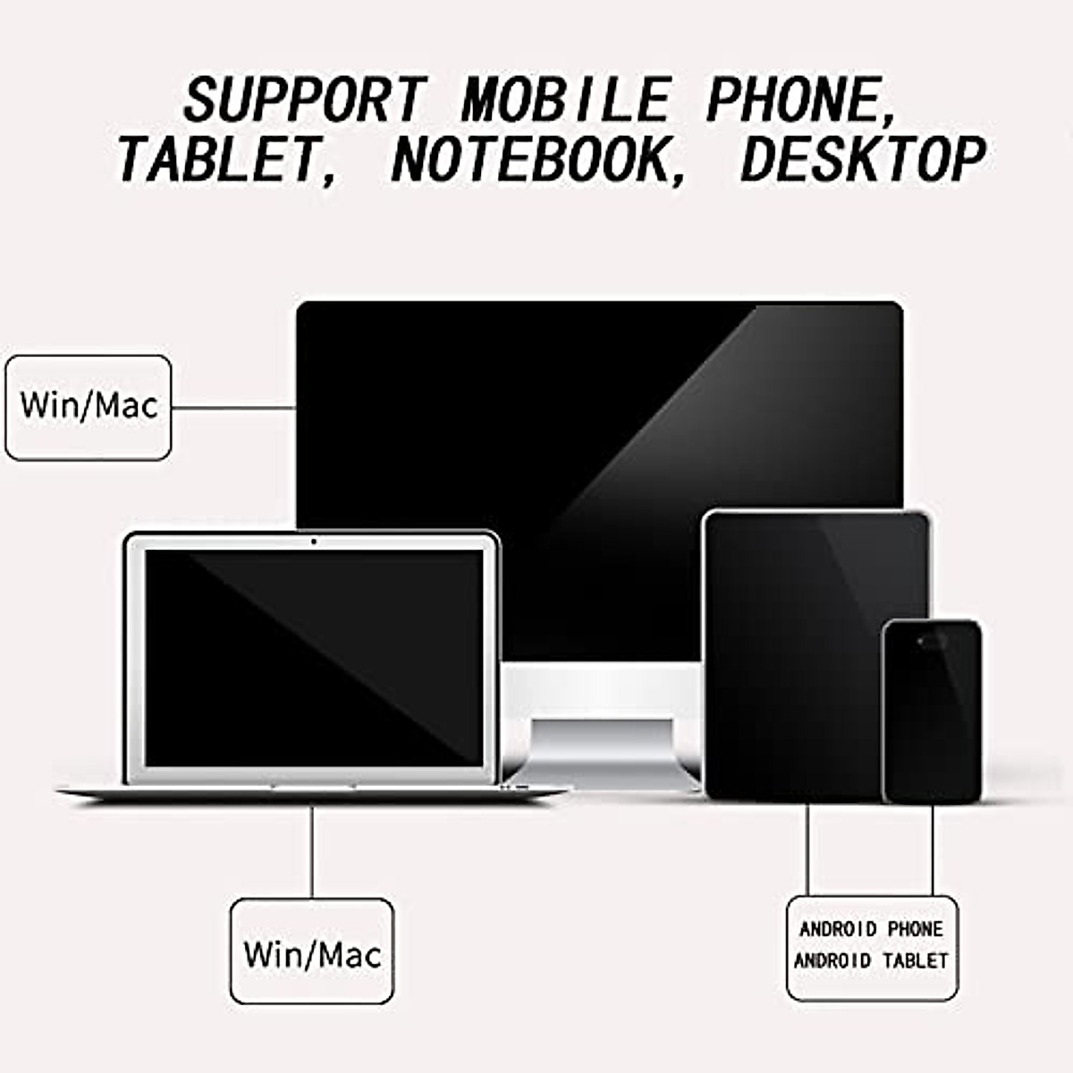 PUFAN Graphics Drawing Tablet, 8.3 X 7 Inch Ultrathin Graphic Tablet, with 8192 Levels Pressure Sensitive Pen, Compatible Mac, Windows and Android, for Drawing, Design, Art Creation Sketch