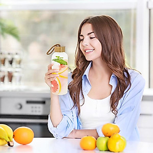 AGH 6 Pack Sublimation Glass Blanks With Bamboo Lid, 26 oz Rose Red Sublimation Cups, 750 ml Sublimation Beer Can Glass, Sublimation Straight Tumblers Watter Bottle for Juice, Soda, Drinks. Diy GIft