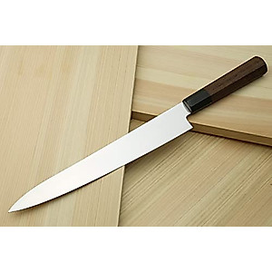YOSHIHIRO Ice Hardened High Carbon Stainless Steel Wa Sujihiki (Slicer) Japanese Sushi Sashimi Chef Knife 9.5"(240mm)