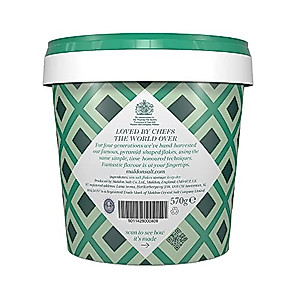 Maldon Salt, Sea Salt Flakes, 20 oz (570 g), Resealable Tub, Kosher, Natural, Handcrafted, Gourmet, Pyramid Crystals