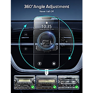 Amicus Magnetic CD Slot Phone Mount, Compatible for Magsafe, CD Player Cell Phone Holder with Strong Magnet, Car Phone Mount Compatible with iPhone 14 13 12 Pro Max All Phones