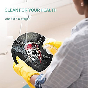 Pirate Skull Cutting Board Tempered Glass Chopping Board for Kitchen Hotel