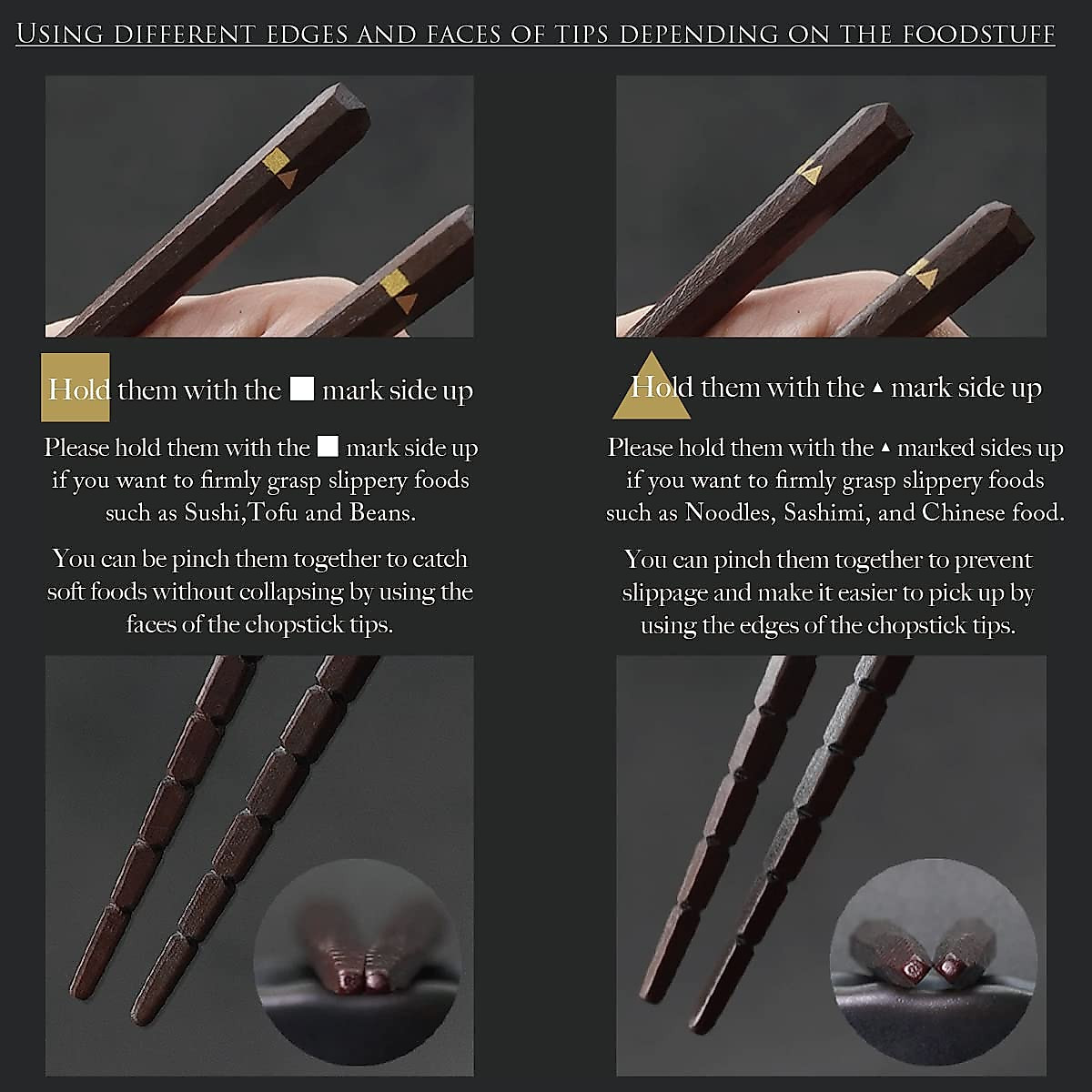 BASARAIDEE, Japanese Natural Wooden Reusable Chopsticks 9.1 Inches 2 Pairs with Holders Gift Set for Couple in Box Made in Japan Japanese gifts For Ramen noodles