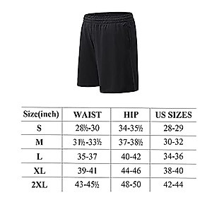 BVNSOZ Men's Athletic Shorts with Pockets and Elastic Waistband Quick Dry Workout Shorts for Men