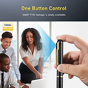1080P Hidden Camera Pen, Mini Camera Built-in 64GB Memory, 240mins Long Battery Life, Loop-Working Nanny Cam, Portable Security Camera for Business, Conference, Learning.