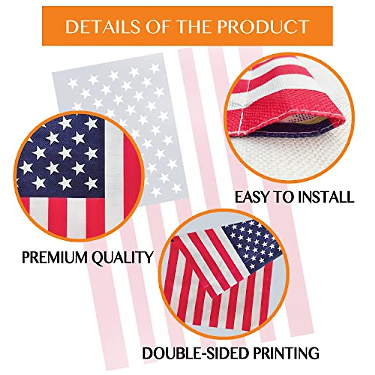 MingTa 2 Pack 4th of July American Flags Garden Flags 12x18 Double Sided Yard Flags for Outside Seasonal Outdoor Decor Vertical Burlap Decoration