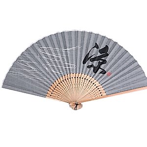 Hand Fan Vintage Folding Fan Handheld Fan Portable Antique Bamboo Handle Painting Hand Fan for Wedding Dance Decorative Fans Hand Fan for Men and Women Performance Dance Decorations Festival Gift