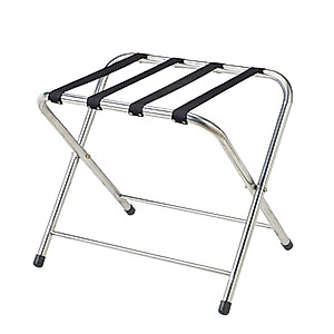 GUODDM Luggage Rack for Guest Room - Suitcase Stand, Steel Made Hotel Luggage Rack, Foldable Suitcase Rack/Shoe Rack, Travel Bag Guest Room Storage Shelf, Portable Home Coat Hanger (Size : 1pcs)