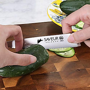 SAVEUR SELECTS 1026238 German Steel Forged 5" Serrated Utility Knife