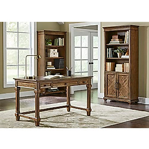 Martin Furniture Traditional Wood Doors, Office Shelving, Storage Cabinet, Fully Assembled, Brown Bookcase