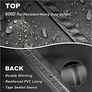 Porch Swing Cover 73 Inch Water-Resistant 600D Oxford Hanging Outdoor Swing Cover All Weather Protected Swing Covers for Outdoor Furniture (73x28x(35-28) Inch (Black))