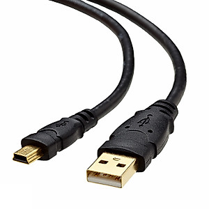 Mediabridge USB 2.0 - Mini-USB to USB Cable (8 Feet) - High-Speed A Male to Mini B with Gold-Plated Connectors