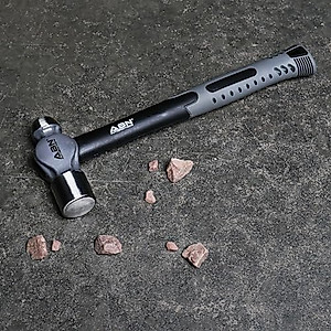 ABN Ball Pein Hammer 4-pc Set – 8, 12, 16, 24 oz Ounce – Fiberglass & Carbon Steel for Metal Rivet, Chisel, Punch