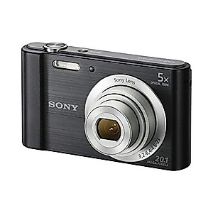 Sony DSCW800/B 20.1 MP Digital Camera (Black) (Renewed)