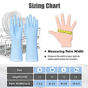 IUCGE Cleaning gloves for household Rubber dishwashing gloves for kitchen 3 Pairs Reusable,Durable,Light,Thin.(Medium,Multicolor)