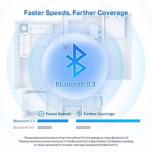 TP-Link USB Bluetooth Adapter for PC, Bluetooth 5.3 Dongle Receiver, Plug and Play, Nano Design, EDR & BLE Technology, Supports Windows 11/10/8.1/7 for Desktop, Laptop, PS5/PS4/Xbox Controller (UB500)