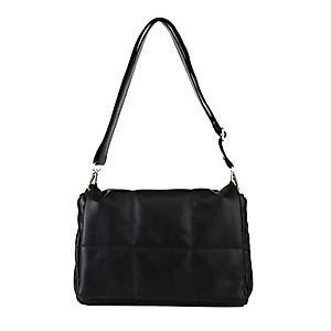 Stylish Cross-straddle Pillow Bag Women's One-shoulder Vintage Down Purse Bag Crossbody Bags for Women Y2k Bag (Black)