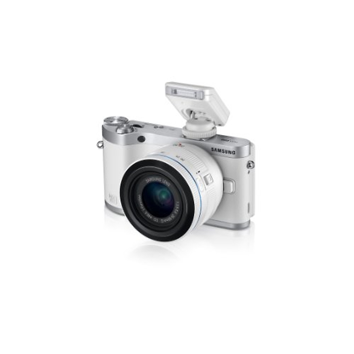 Samsung NX300 20.3MP CMOS Smart WiFi Mirrorless Digital Camera with 20-50mm Lens and 3.3" AMOLED Touch Screen (White)