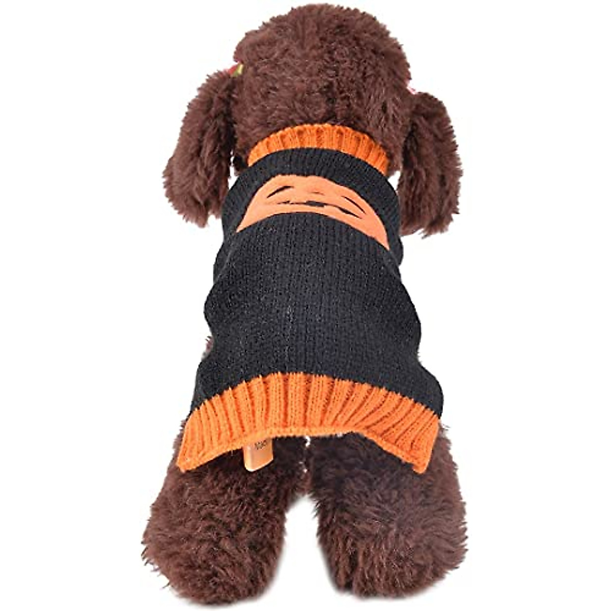 ChezAbbey Pet Halloween Costume Horror Pumpkin Clothes Pet Appral Autumn Winter Suit Warm Demon Pet Sweater for Cats Kitten Puppy Small Dogs