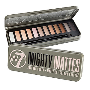 W7 Mighty Mattes Eyeshadow - 12 Matte Nude Colours – Flawless & Natural Long-Lasting Makeup Palette