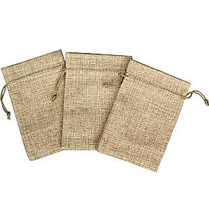 FASOTY Lot of 24 3.5x5 Inch Burlap Bags with Drawstring Linen Gift Bags Jewelry Pouch Jute Burlap Sacks for Wedding Favor Party Gifts, DIY Craft, Presents, Christmas, Valentines, Treat Pouches Bags
