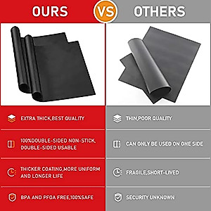 RENOOK Oven Liners for Bottom of Oven, 2 Pack Non-Stick Heavy Duty Oven Mat Set, 15.75"x 23" BPA and PFOA Free Oven Floor Protector Liner, Kitchen Friendly Cooking Accessory
