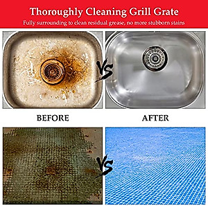 LYIGEOL Grill Griddle Cleaning Brick Block, BBQ Grill Cleaner Block with Handle,Magic Cleaning Stone Scraper, Scrubbing Pumice Stone for Blackstone,Pool,Tile, Oven,Toilet (Pack of 4)