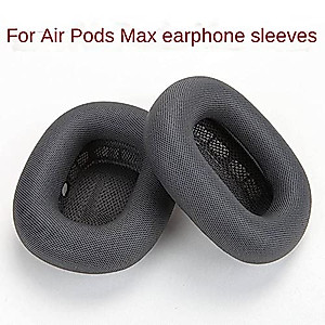 JFSPDFU (Grey) Replacement Headphone Earmuffs Apple Airpods Max Replacement Earpads Leather Earpads Headphone Memory Foam Covers Replacement Headphones Foam Earmuffs Headphone Accessories