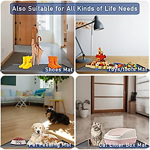 Under Sink Mat, FINKKIE 34”x22”Under the Sink Mat Waterproof, Under Sink Liner with Drain Hole, Silicone Undersink Mat for Kitchen Bathroom, Under Sink Drip Tray Grey.