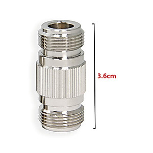 N Female to N Female, 2-Pack N Barrel Coupler Adapter, 50 Ohm Double Female Connector for Wilson Cell Booster, WiFi Antenna, CB Radio, Analyzer