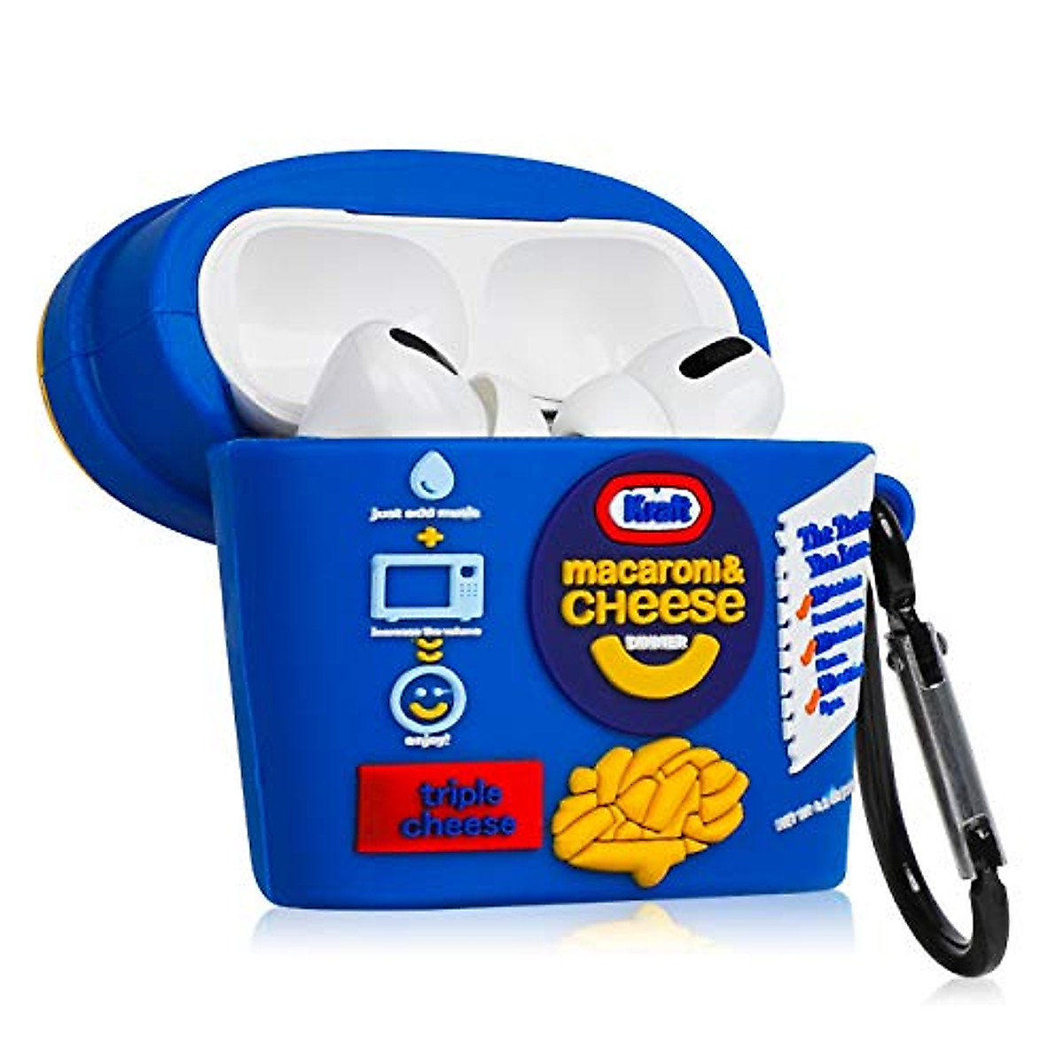 Besoar for Airpod Pro 2019/Pro 2 Gen 2022 Case, 3D Cute Silicone Cartoon Kawaii Cool Air pods Cover, Funny Fun Fashion Unique Food for Girls Women Boys Teen Soft Cases for Airpods Pro (Blue Cheese)