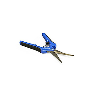 2 Pack Curved Tip Trimming Scissors with Spring-Loaded Comfort Grip Handles and Titanium Coated Blades