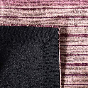 SAFAVIEH Marbella Collection Area Rug - 5' x 8', Lilac, Handmade Flat Weave Stripe Wool, Ideal for High Traffic Areas in Living Room, Bedroom (MRB281A)