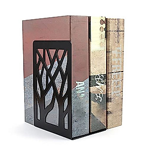 HAKZEON 16 Pack 8 Pairs 4.7 x 3.4 x 7 Inches Book Ends, Metal Bookends with Non-Slip Pads, Black Book Ends for Shelves, Decorative Bookends Supports