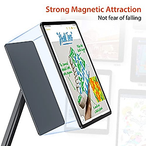 KU XIU Magnetic iPad Pro 12.9 Stand, Foldable Arm Tablet Holder for Working and Drawing, Multi-Node Adjustable Premium Portable iPad Mount Only for iPad Pro 12.9 3rd/4th/5th/6th Generation-Gray