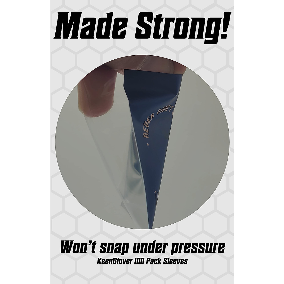 KeenClover Trading Card Sleeves 100 Pack Matte Standard Size, Strong and Thick (Top Deck King, Never Didn't Have It), 66mm x 91mm