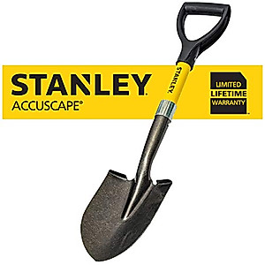 Stanley Garden BDS7148T Mini D-Handle Round Point Shovel, Yellow