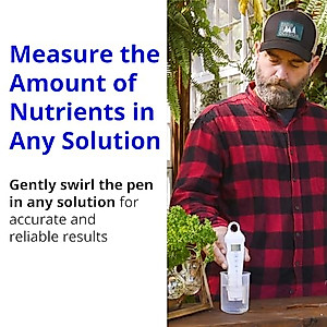 Bluelab PENCON Conductivity Pen and Digital TDS Meter, Water Tester for Temperature and Nutrient (CF, EC, PPM 500, PPM 700), TDS Testing Kit for Hydroponic System and Indoor Plant Grow