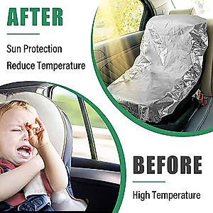 Ziciner Baby Car Seat Sun Shade Cover, Infant Auto Seats Heat Protector Keeps Baby's Carseat at Cooler Temperature, Blocks Out Heat & Sun UV Covers, Universal Baby Travel Accessories