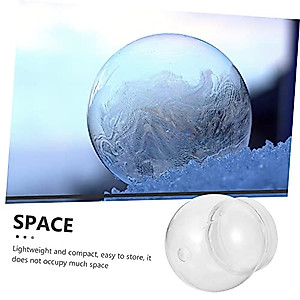 CIYODO 10pcs DIY Snow Globe Glass Food Jars Globe Light Bulbs Mini Jar Snow Globe Screw Off Cap Plastic Snow Globe DIY Water Globe DIY Globe Snow Globes Empty Snow Globes Transparent Cake