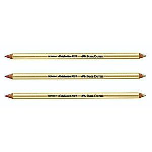 Faber-Castell Eraser Pencil - Perfection art eraser pencils for drawing, artist supplies, Dual function for erasing Ink and colored pencils - 3 Pack