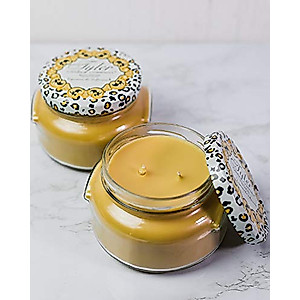 Tyler Candle Fleur de Lis 2-Pack | 22 oz. Glass Jar Scented Candles | Exotic Pomegranate Scents Double-Wick Candles for The Home | Gift Set Made in USA