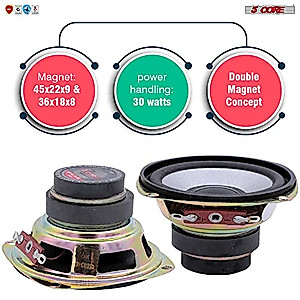 5 CORE 3 inch 5 Pieces Subwoofer Replacement DJ Speaker Sub Woofer Loudspeaker Wide Range Loud WF 3 inch DBL SQ 5pcs