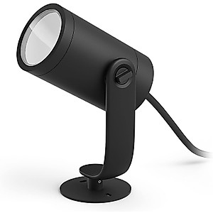 Philips Hue Lily White & Color Outdoor Smart Spot Light Extension (Hue Hub & Power Source Required), 1 Hue White & Color Smart Spot Light + Mount kit, Works with Alexa, HomeKit & Google Assistant