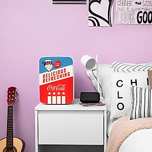 Cooluli Retro Coca-Cola Mini Fridge for Bedroom - Car, Office Desk & College Dorm Room - 10L/12 Can Small Refrigerator - AC/DC 12V Portable Cooler & Warmer for Food, Drinks & Skincare (Coke, Vintage)