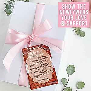 50 Rustic Wedding Advice Cards - Wedding Card Boxes For Reception, Wedding Guest Book Alternative, Advice Cards For Bride and Groom, Bridal Shower Games For Guests, Advice For the Bride Wedding Games
