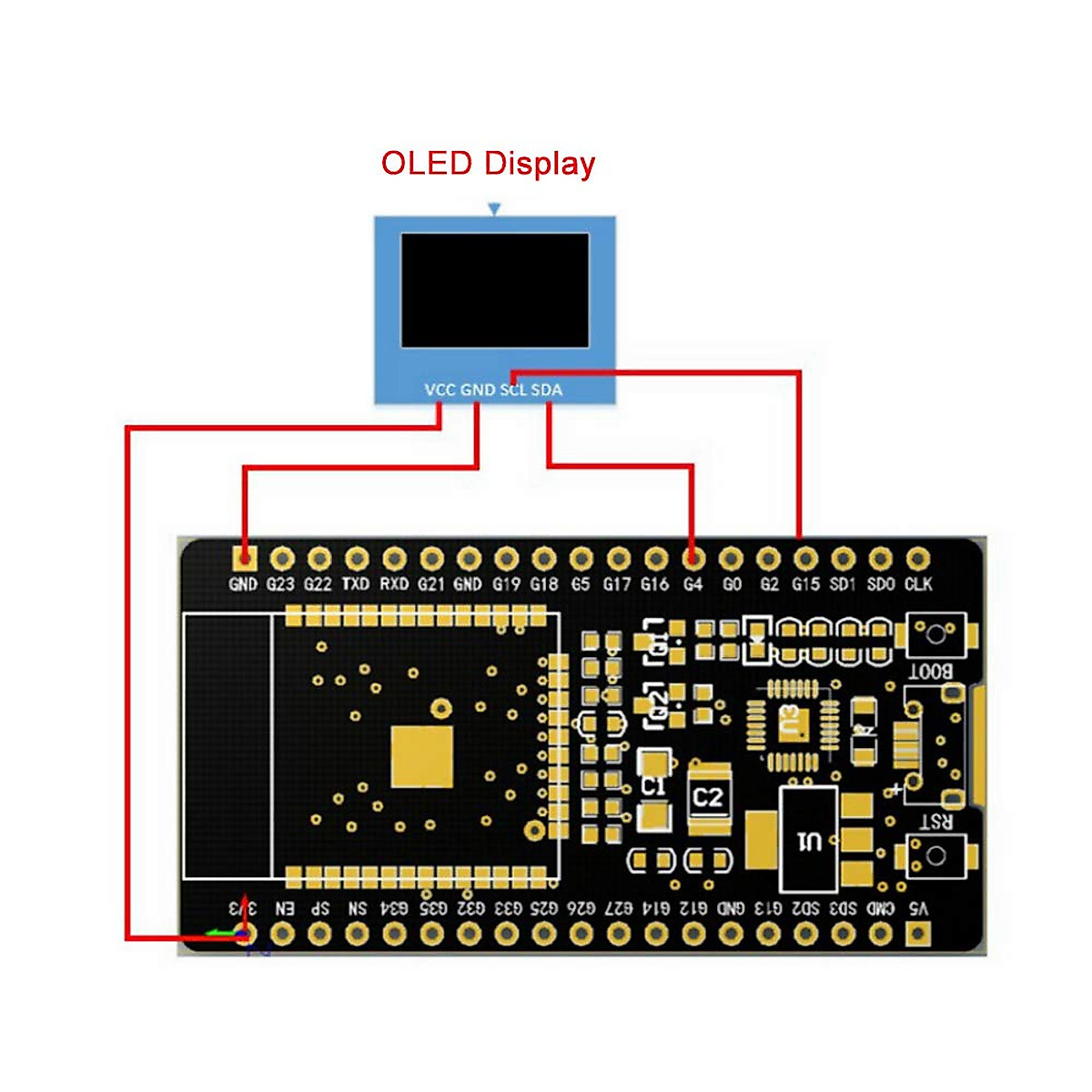 ESP32 Development Board Wireless WiFi+Bluetooth Dual Core Module WiFi Kit for IOT